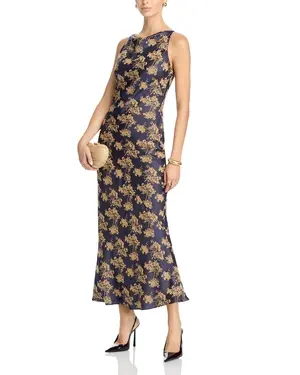 Aqua Jacquard Maxi Dress