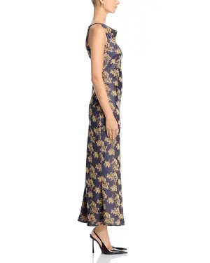 Aqua Jacquard Maxi Dress