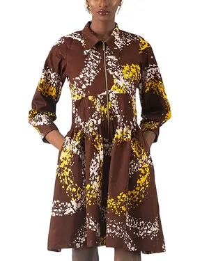BUSAYO Kolawole Printed Elbow Sleeve Dress - Multicolor