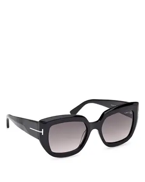 TOM FORD Butterfly Sunglasses 53mm - Black/smoke