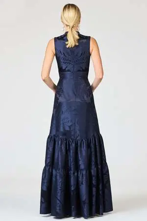 Sachin & Babi Cella Gown - Deep Ocean