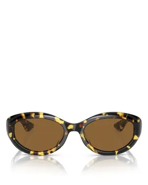 Khaite X Oliver Peoples Oval Sunglasses, 53mm - Dark Tortoise