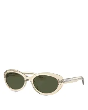 Khaite X Oliver Peoples Oval Sunglasses, 53mm - Light Beige