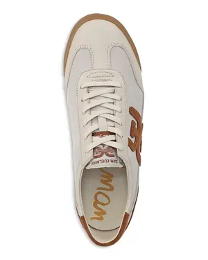 Sam Edelman Ivey Low Top Sneakers - Ivory/brown