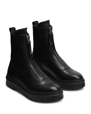Varley Corian Zip Front Ankle Boots