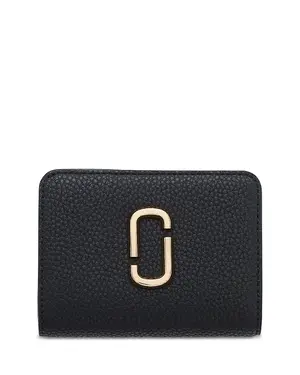Marc Jacobs The Compact Pebbled Leather Wallet - Black