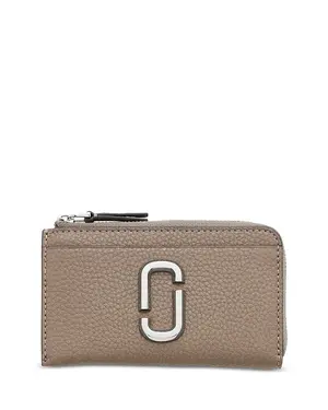 Marc Jacobs The Top Pebbled Leather Wallet Cement