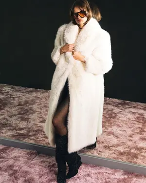 Aqua X Salvatore Rizza Long Faux Fur Coat