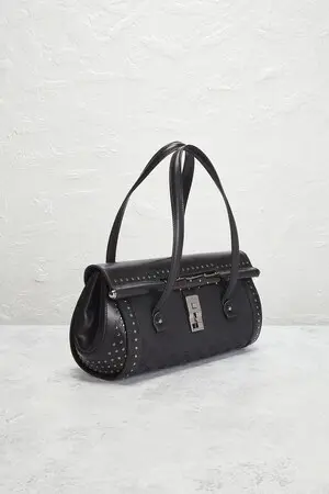 Gucci Bamboo Bullet Handbag - Black