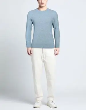 LIU •JO MAN Sweater In Light Cotton And Polyamide - Blue
