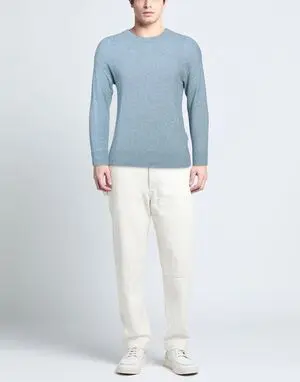 LIU •JO MAN Sweater In Light Cotton And Polyamide - Blue