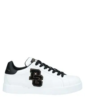 Dolce & Gabbana Soft Leather Sneakers - White