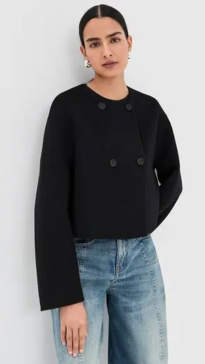 Sablyn Floren Cropped Double-breasted Coat