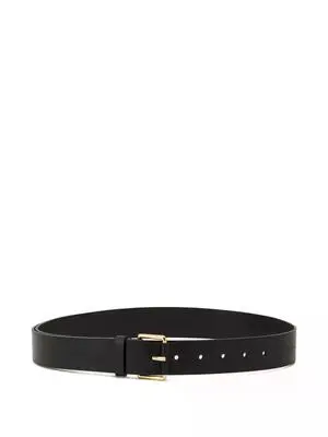 LANVIN Leather Buckle Belt - Black