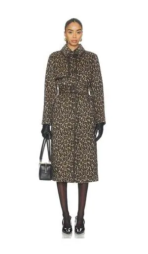 Women's Leopard Print Haircalf Overcoats