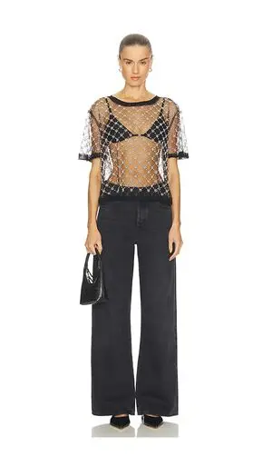 Free People Loir Embellished Knit Top