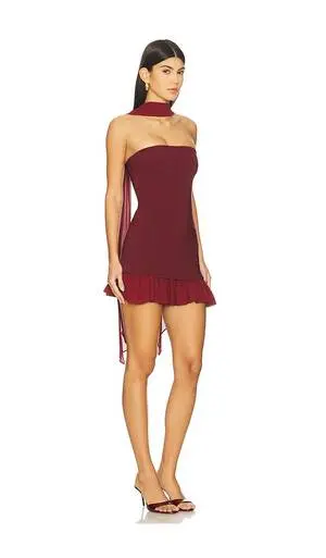 STONE COLD FOX Alice Mini Dress - Deep Red