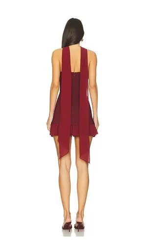 STONE COLD FOX Alice Mini Dress - Deep Red