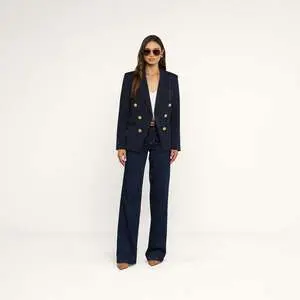 L'Agence Kyomi Double-breasted Blazer - Midnight