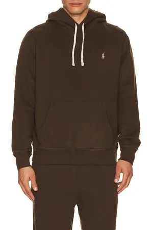 Ralph Lauren Long Sleeve Rl Fleece Pullover Hoodie - Nutmeg Brown