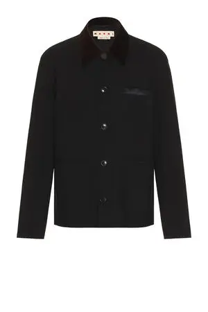Marni Wool Shirt Jacket - Black