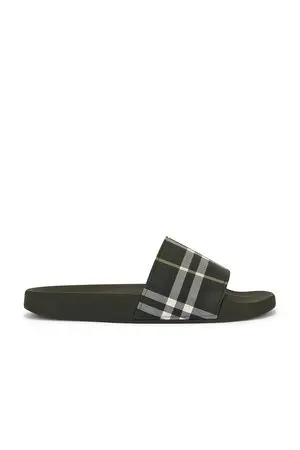Burberry Furley Check Slides - Thicket Check