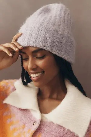 Anthropologie Juniper Ribbed Beanie Lilac