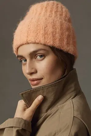 Anthropologie Juniper Ribbed Beanie - Peach