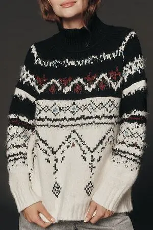 PILCRO Cotton Blend Fairisle Sweater