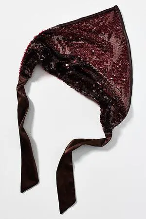 Anthropologie Sequ Hair Scarf - Wine