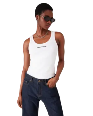 Casablanca Ribbed Tank Top - Multicolor