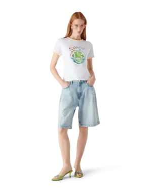 Casablanca Beyond Destiny Longline Ringer Tee - Multicolor