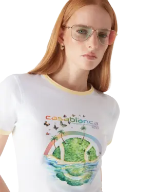 Casablanca Beyond Destiny Longline Ringer Tee - Multicolor