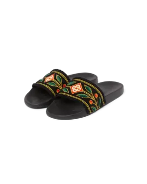 Casablanca Laurel Terry Slides - Multicolor