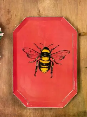 LES-OTTOMANS Bee-print Tray