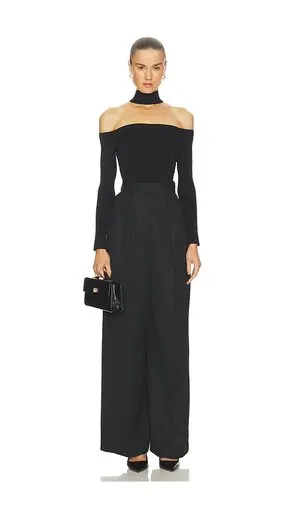 Simkhai Lila Cold Shoulder Top - Black