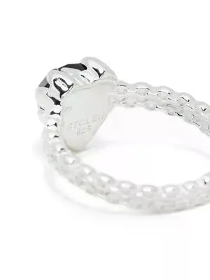 STOLEN GIRLFRIENDS CLUB Mini Claw Onyx Ring - Silver