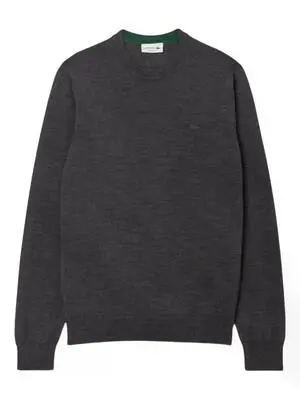 Lacoste Crew-neck Merino-wool Sweater - Grey