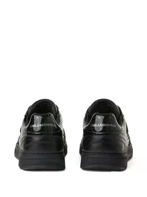 Karl Lagerfeld Patent Glitter Embellishment Lace-up Sneakers
