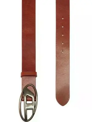 DIESEL® B-1dr Logo-buckle Leather Belt - Brown