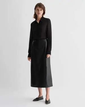 Veronica De Piante Gisele Nappa Leather Skirt