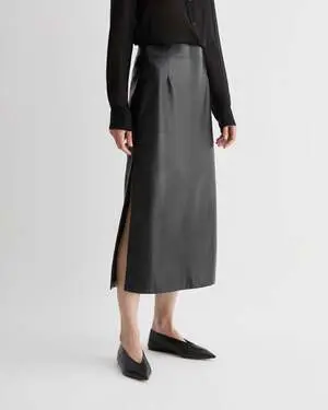 Veronica De Piante Gisele Nappa Leather Skirt