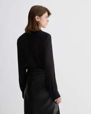 Veronica De Piante Julieta Shirt In Silk Georgette