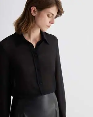 Veronica De Piante Julieta Shirt In Silk Georgette