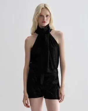 Veronica De Piante Elysia Silk Top - Silver Leopard