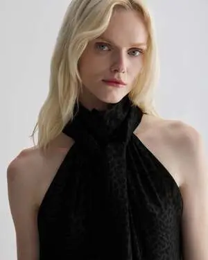 Veronica De Piante Elysia Silk Top - Silver Leopard