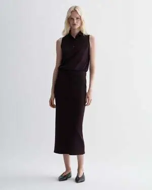 Veronica De Piante Caterina Silk Knit Skirt