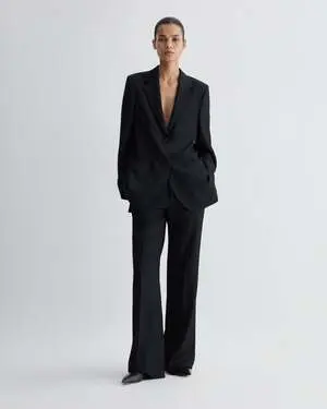 Veronica De Piante Taylor Trouser In Silk - Black