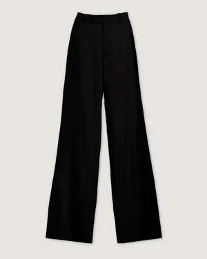 Veronica De Piante Taylor Trouser In Silk - Black