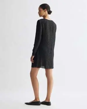 Veronica De Piante Pia Metallic Leopard Print Silk Dress